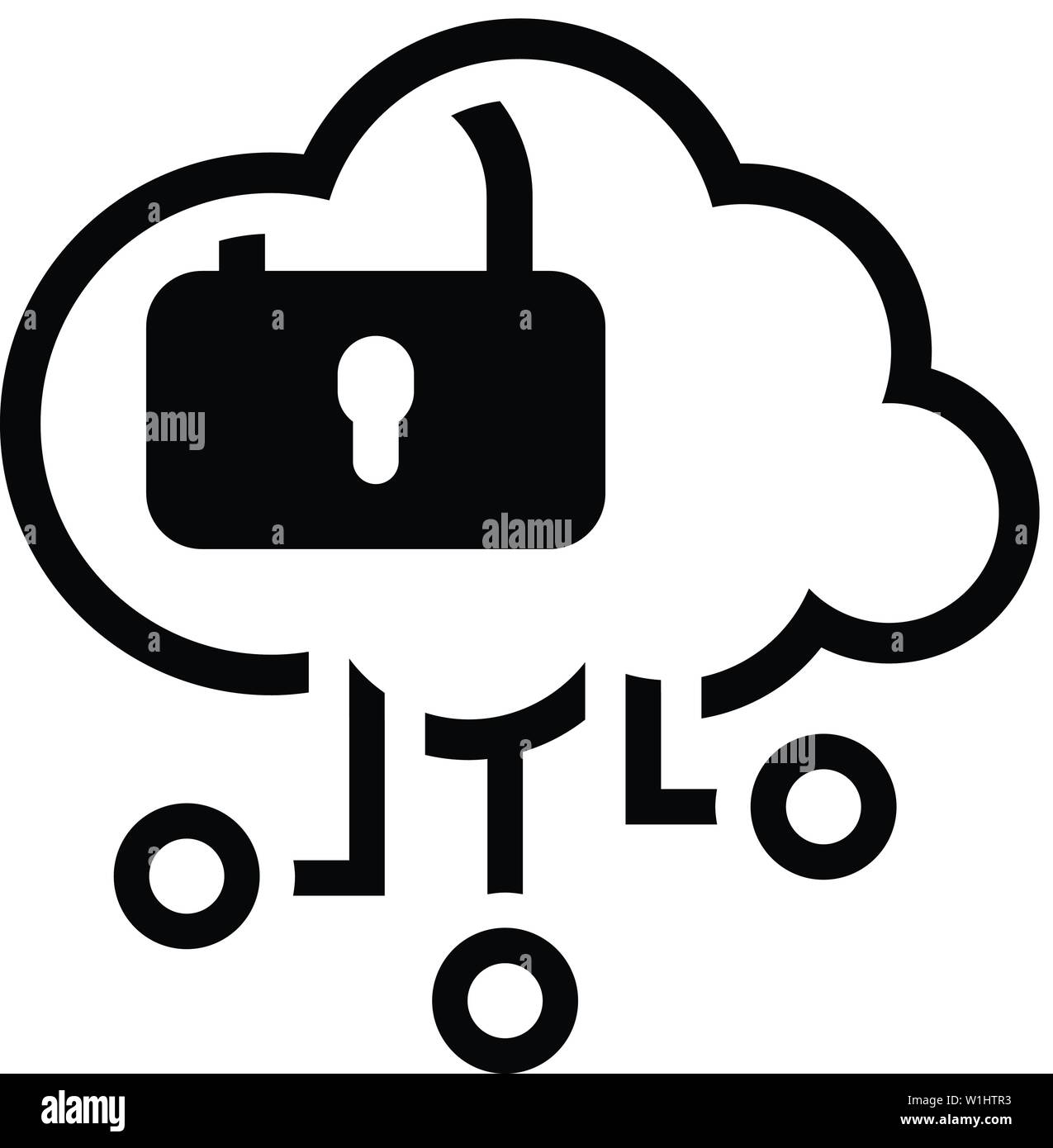 Simple Cloud Security Vector Icon Stock Vector Image & Art - Alamy