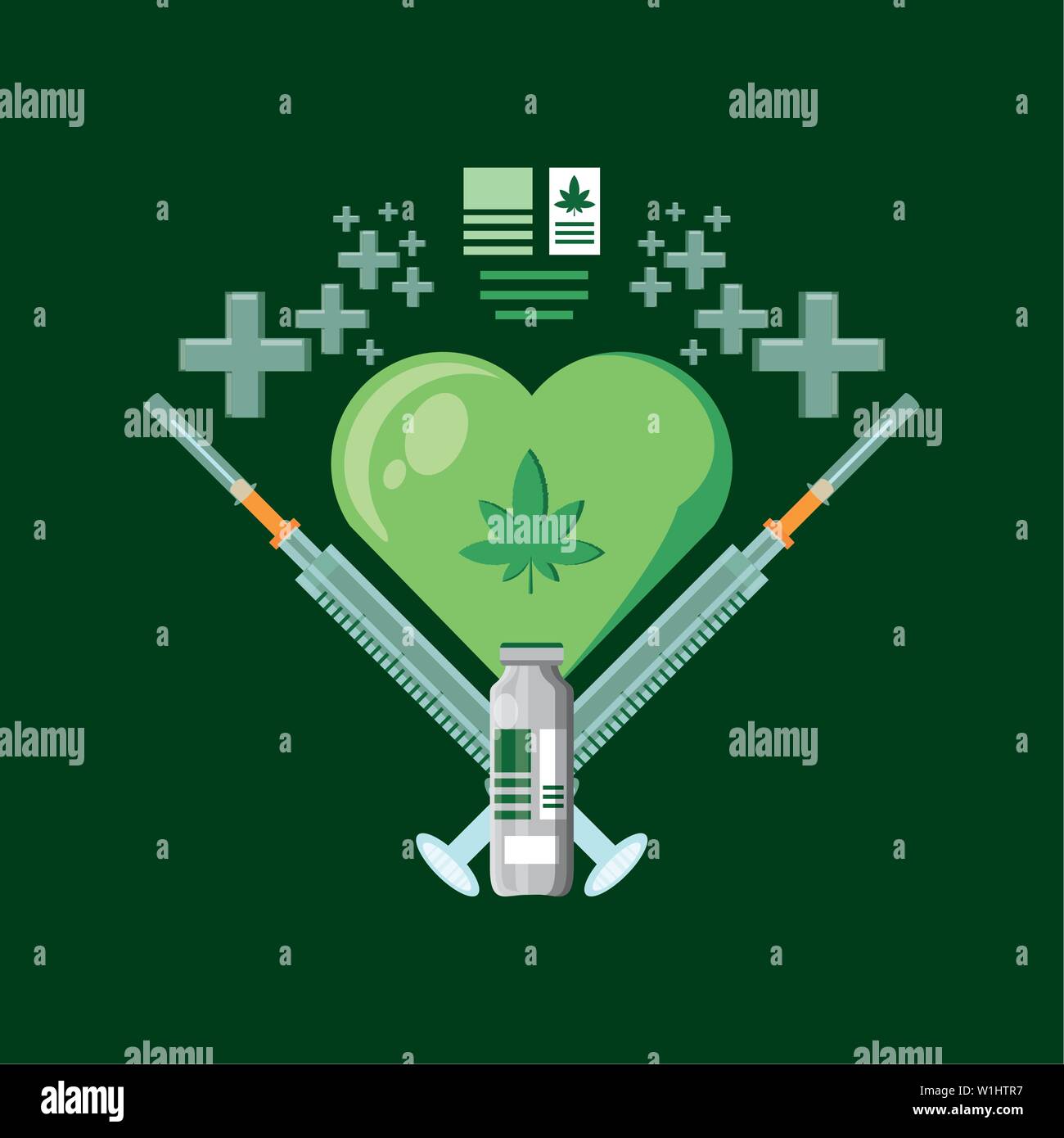 Cannabis heart Stock Vector Images - Alamy
