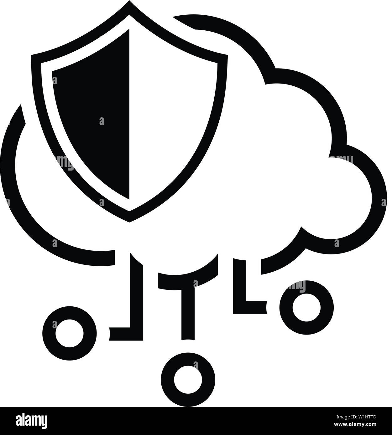 Data protection editable line Black and White Stock Photos & Images - Alamy