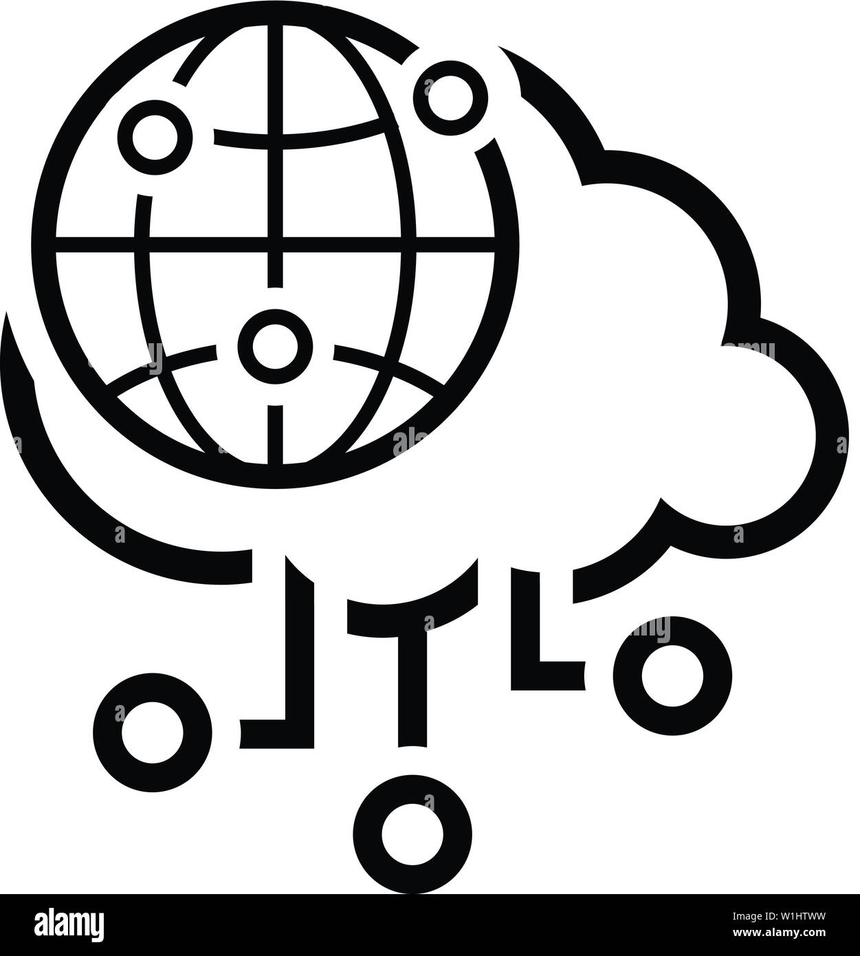 Simple Global Access Vector Icon Stock Vector Image & Art - Alamy