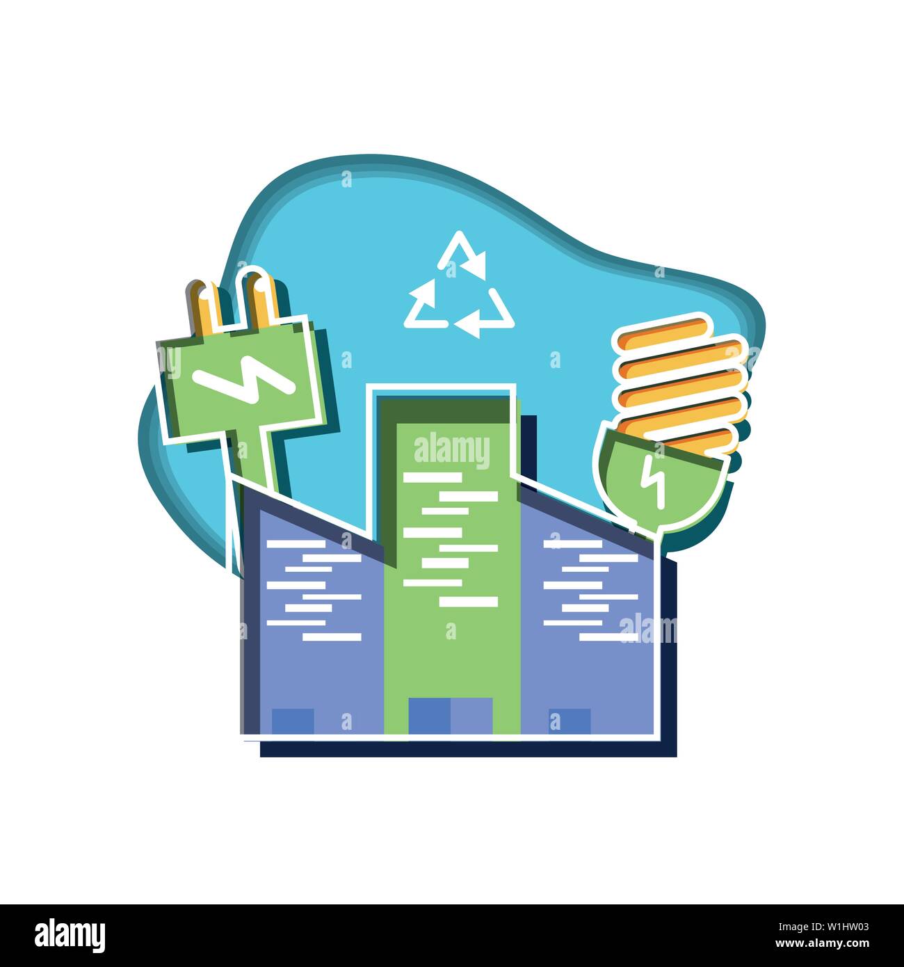 Eco energy efficient buildings Stock Vector Images - Alamy