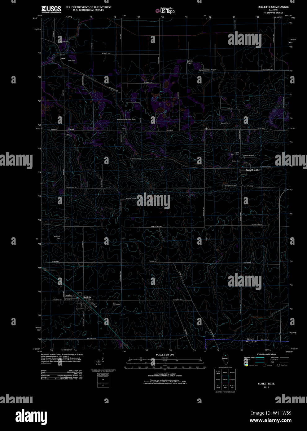 Map of sublette hi-res stock photography and images - Alamy