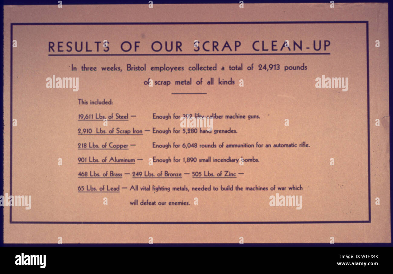 Results of Our Scrap Clean Up Stock Photo - Alamy