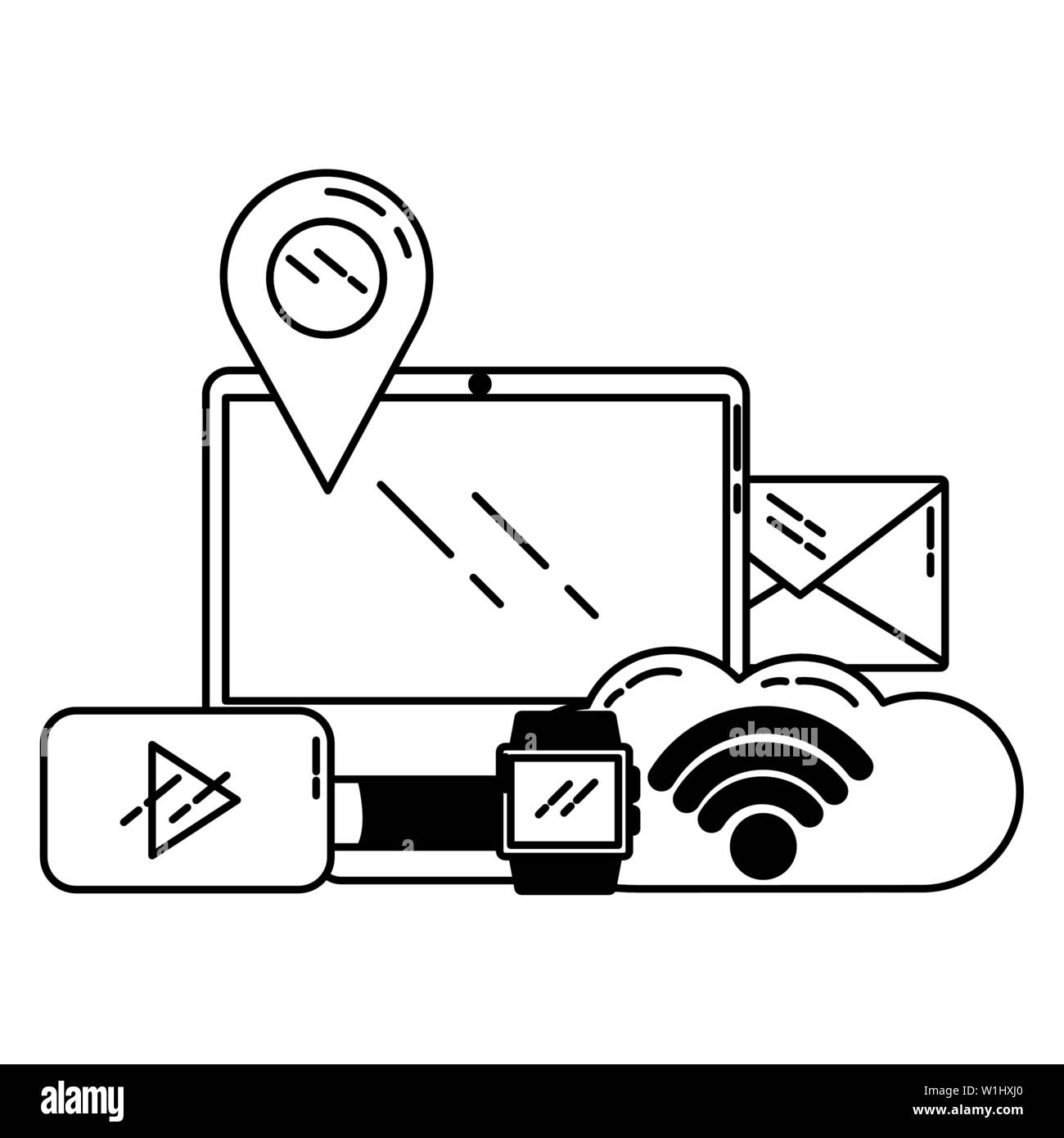 wifi internet connection Stock Vector Image & Art - Alamy