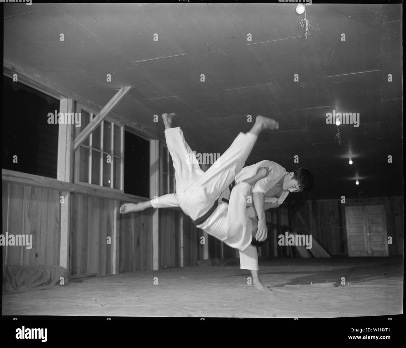 Rohwer Relocation Center, McGehee, Arkansas. A Judo class at this ...