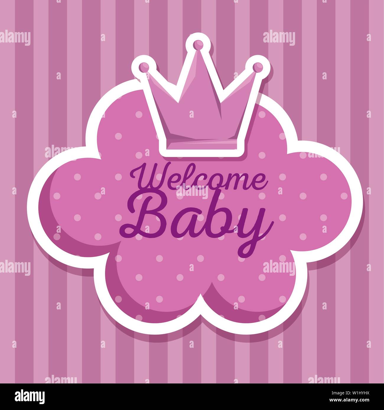 label of crown decoration with message cebration Stock Vector Image ...