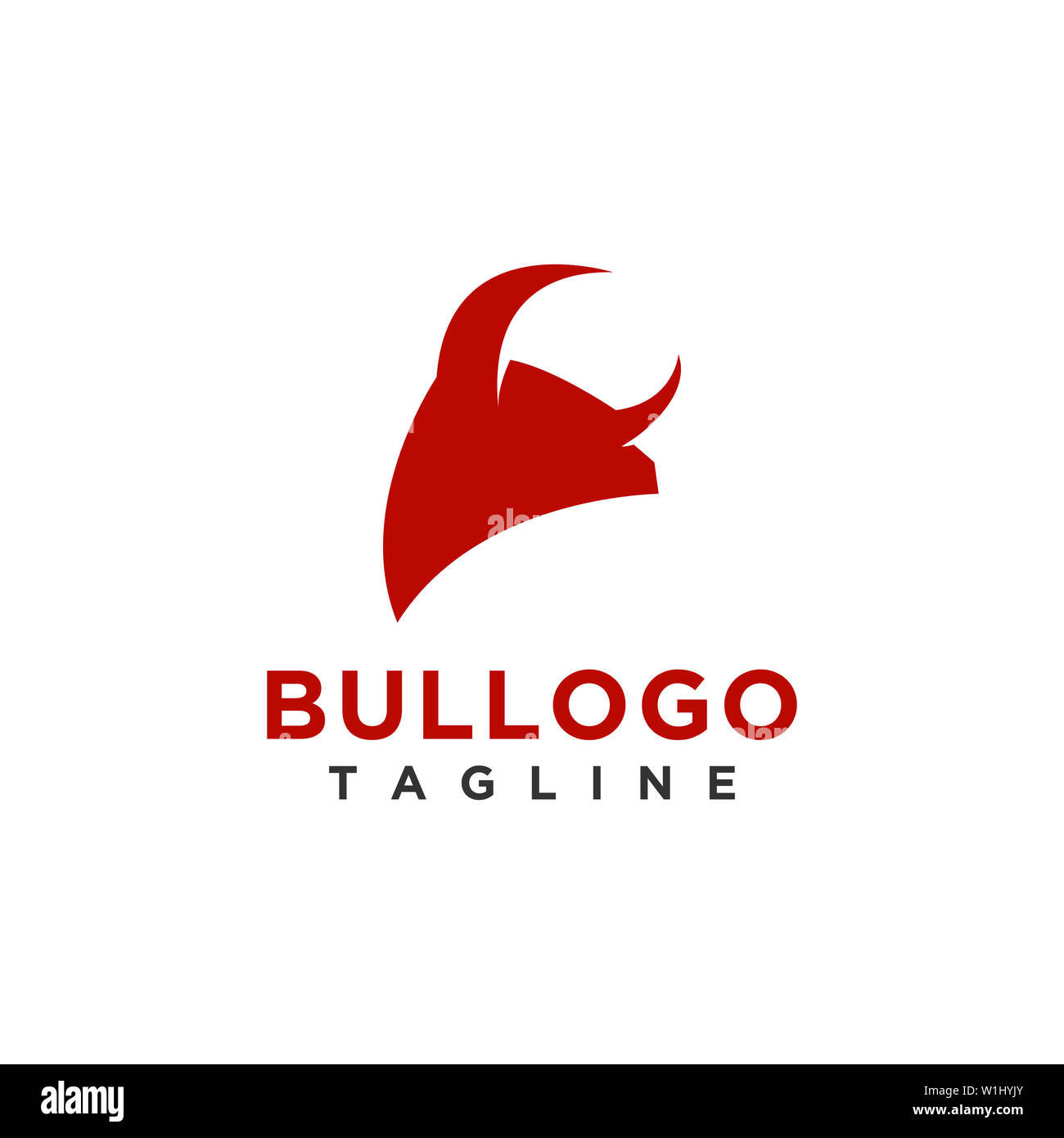 Bull logo design simple minimalist style for business or company brand ...