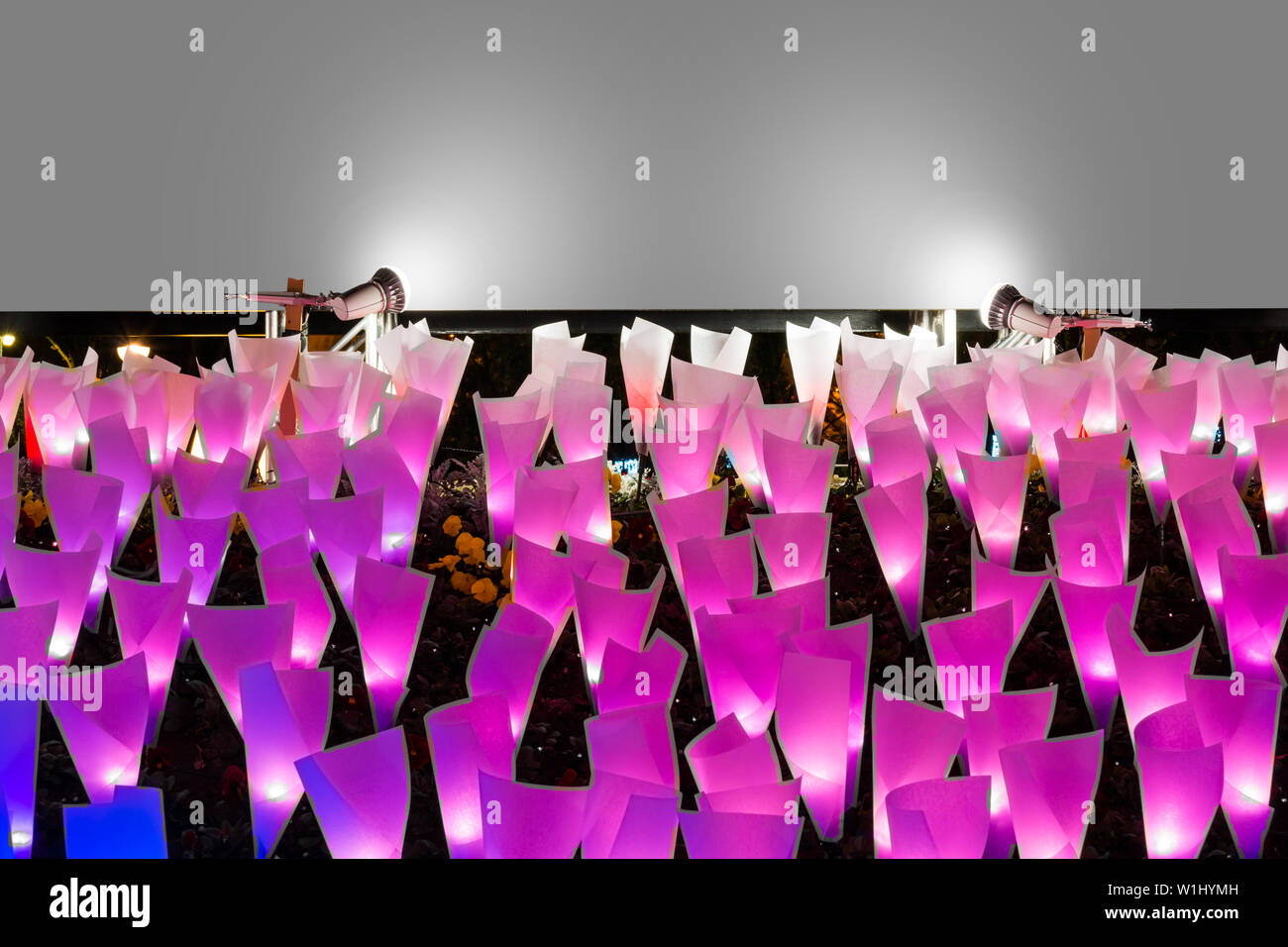 Illumination paper light and sign board with blank space Stock Photo ...