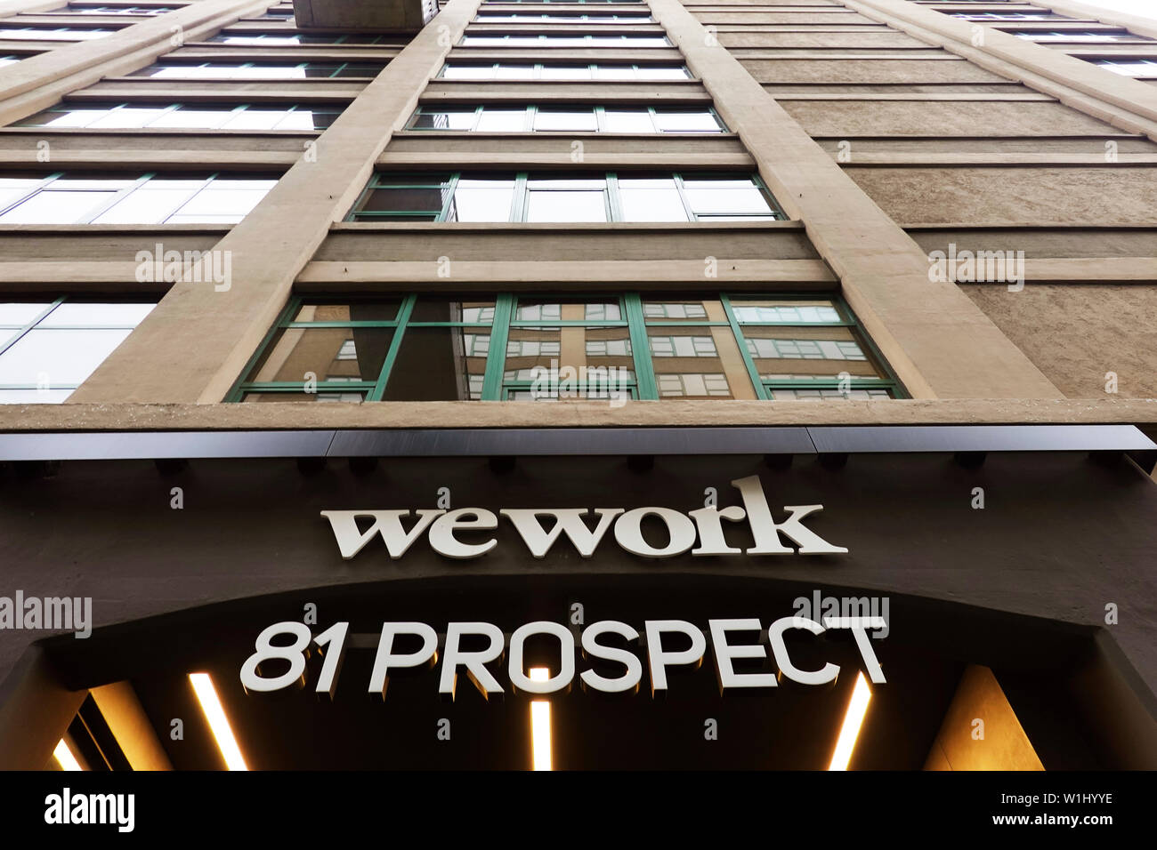 We work offices at 81 Prospect St in Brooklyn NYC Stock Photo - Alamy