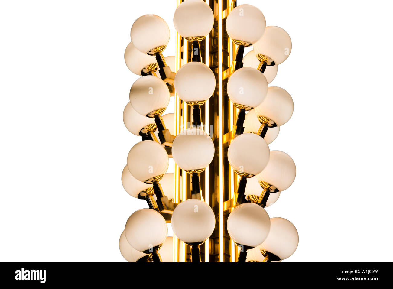 luxury lamp post bulb circle on white background Stock Photo - Alamy