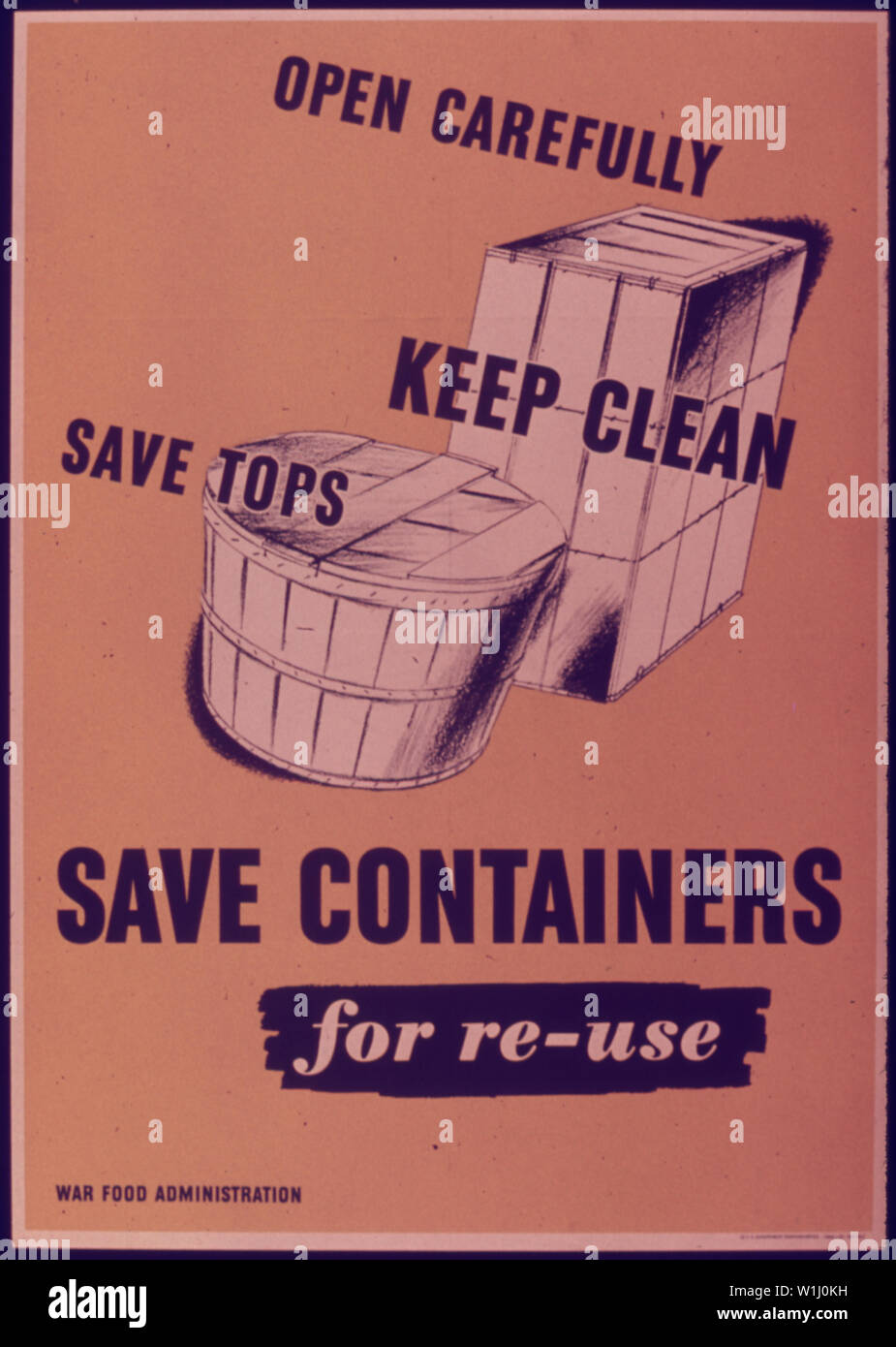 SAVE CONTAINERS FOR RE-USE Stock Photo - Alamy