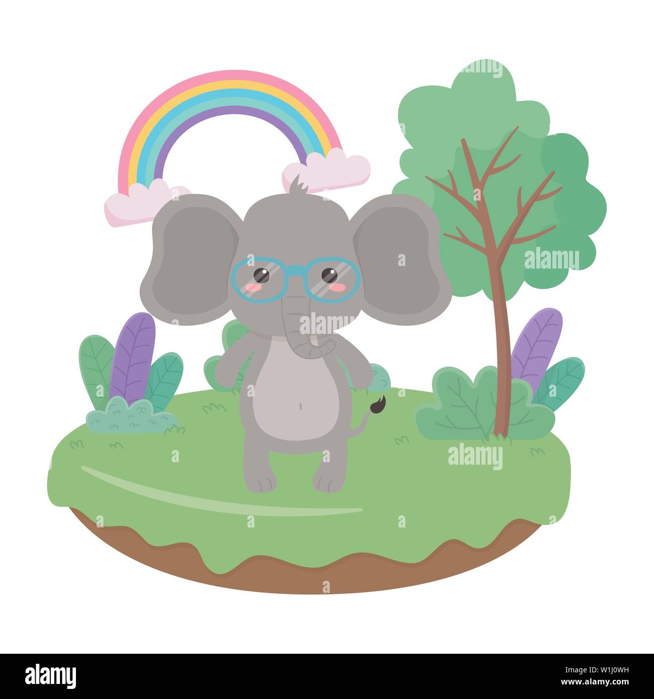 Elephant cartoon design, Animal cute zoo life nature and fauna theme ...