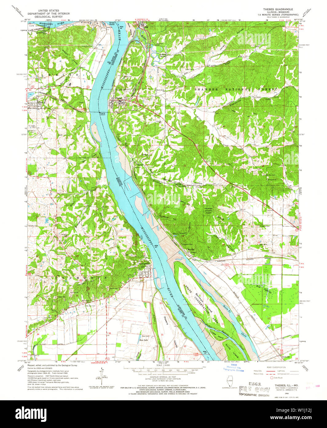 Map of thebes illinois hi-res stock photography and images - Alamy