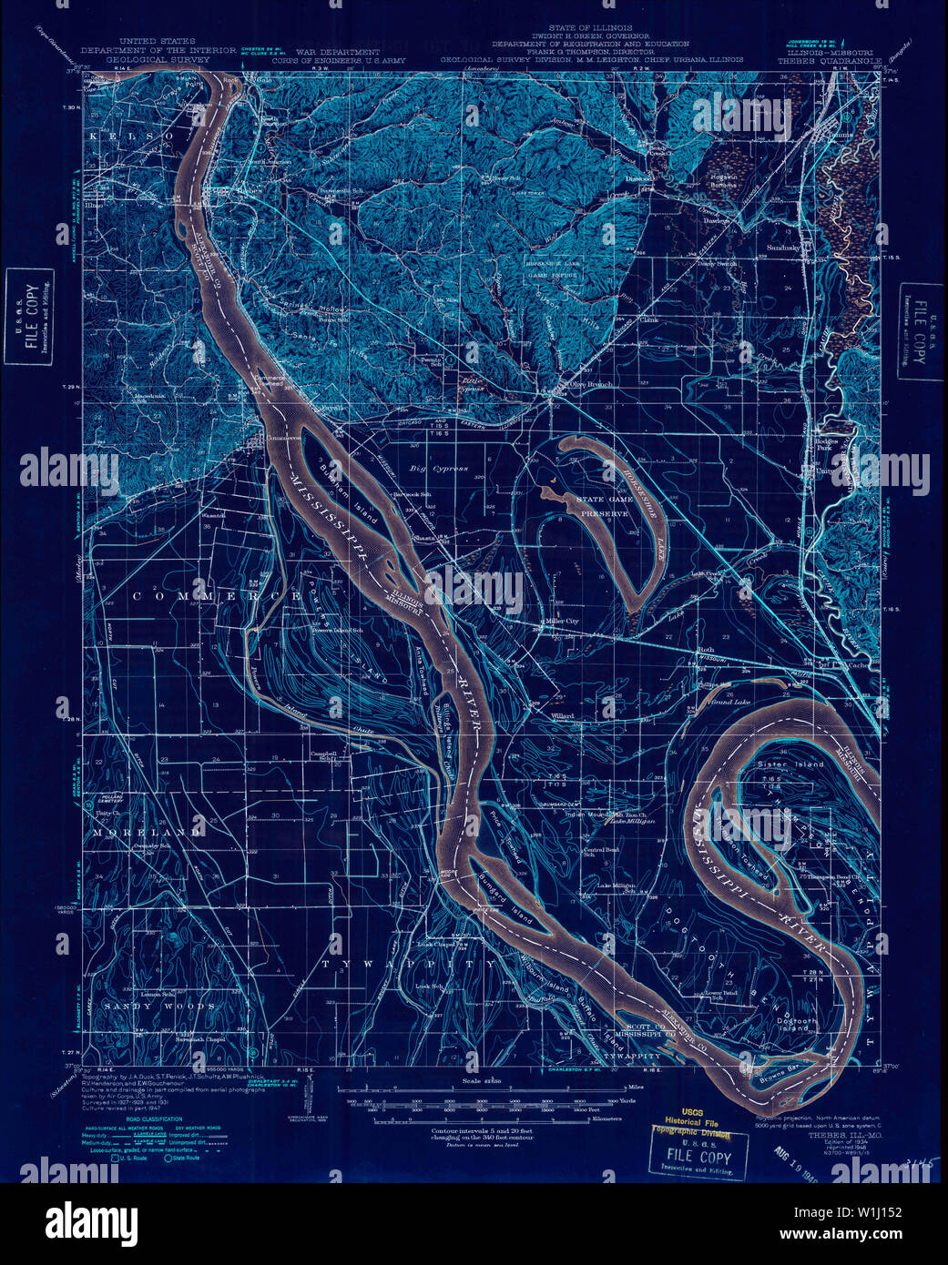 Map of thebes illinois hi-res stock photography and images - Alamy