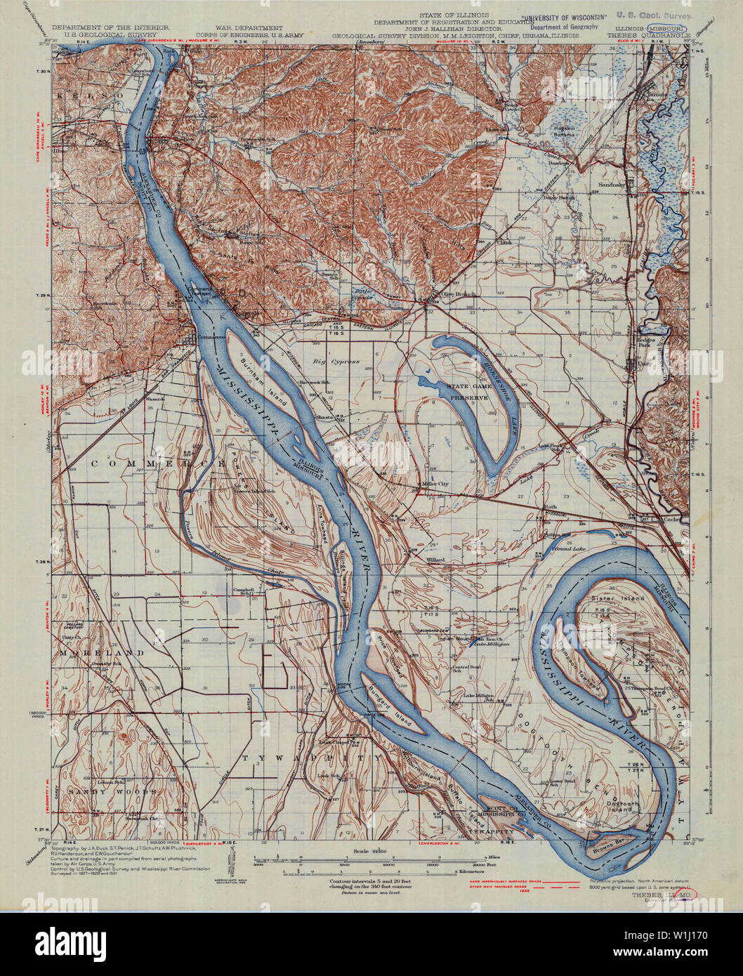 Map of thebes illinois hi-res stock photography and images - Alamy