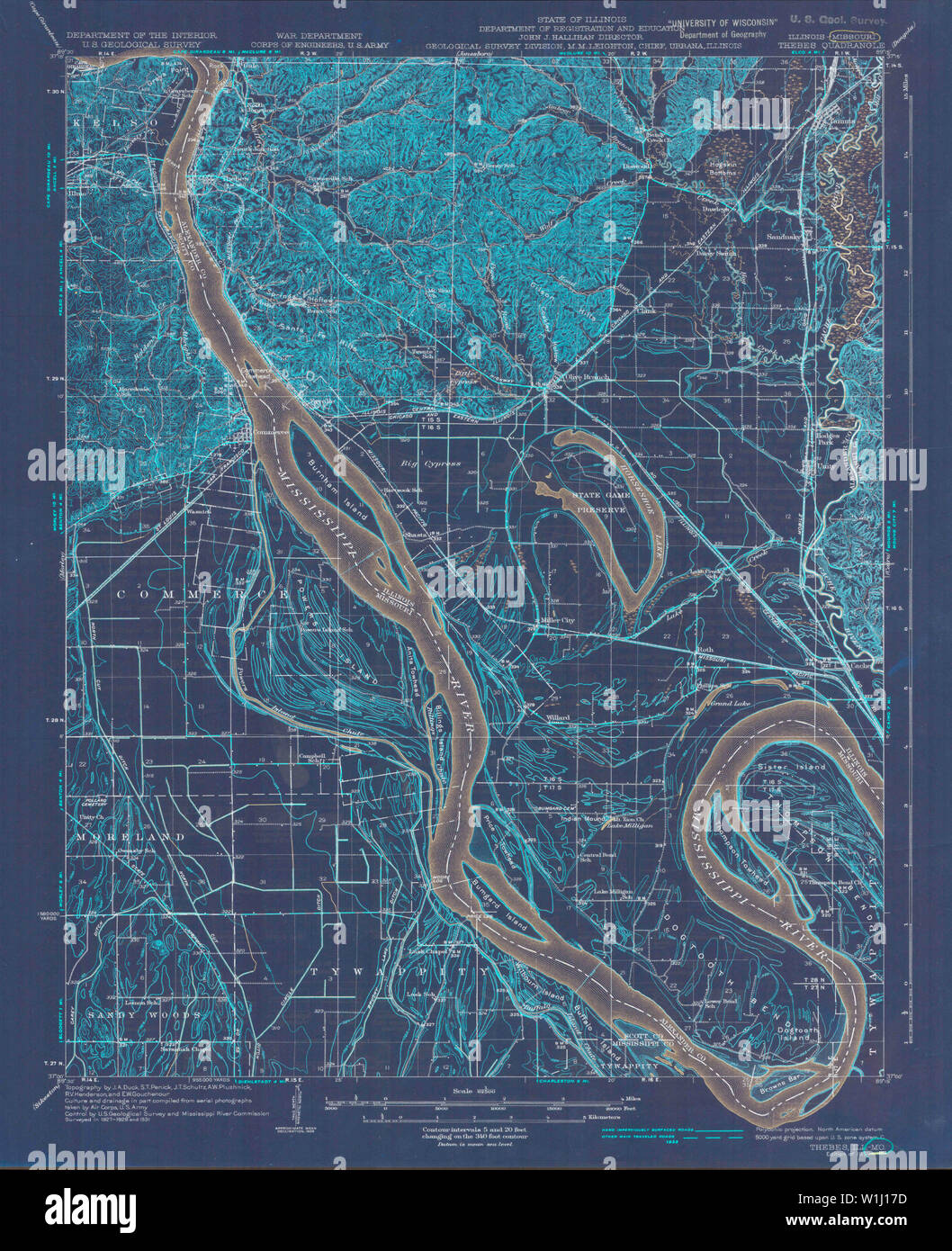 Map of thebes illinois hi-res stock photography and images - Alamy