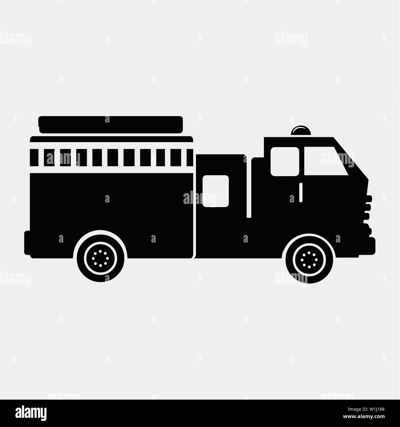 Fire truck water rescue Black and White Stock Photos & Images - Alamy