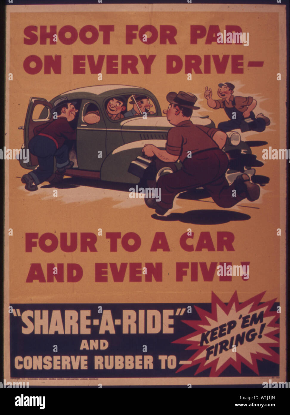 SHOOT FOR PAR ON EVERY DRIVE - FOUR TO A CAR AND EVEN FIVE! Stock Photo ...