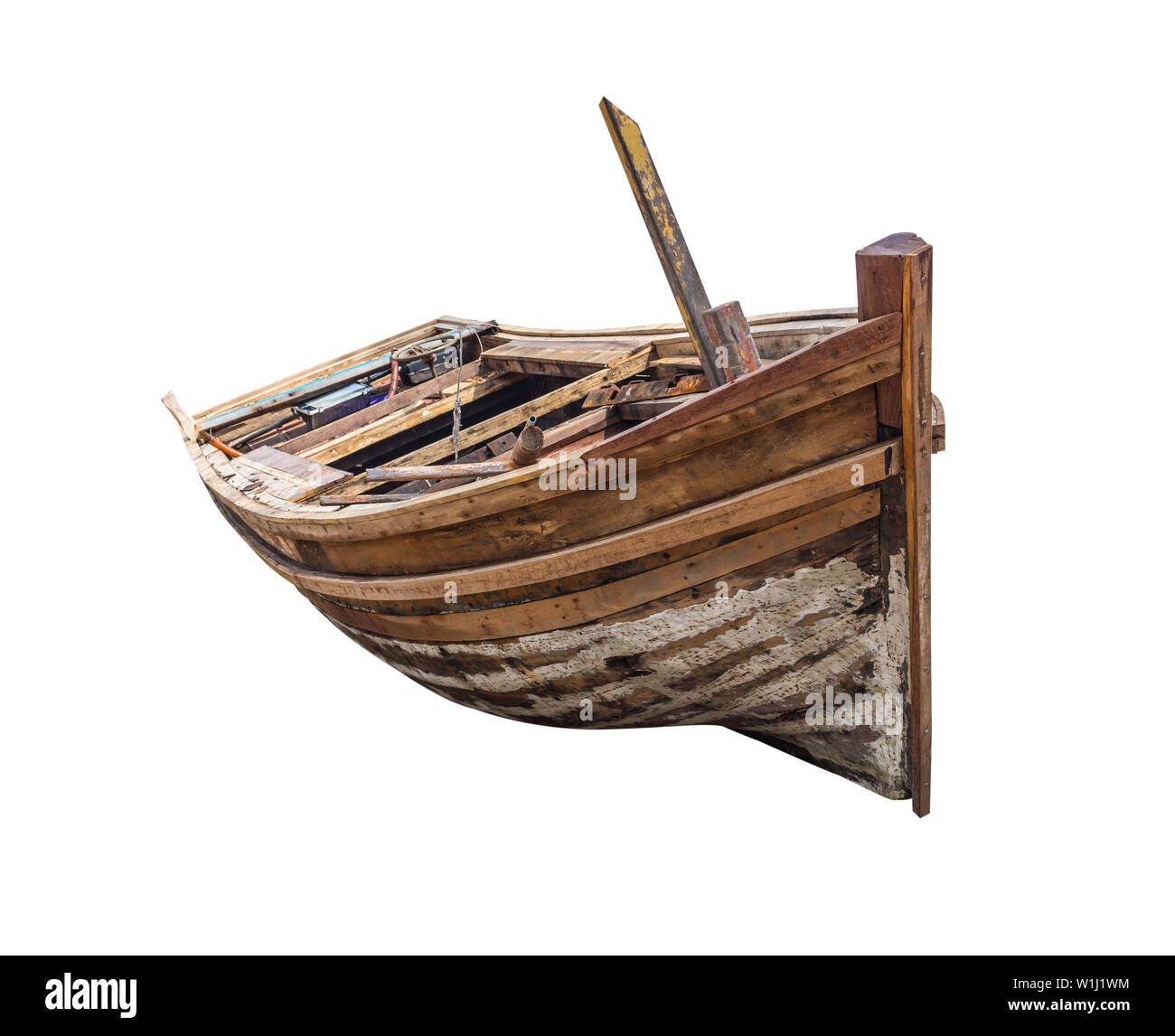 Old traditional wooden rowboat Stock Photo - Alamy