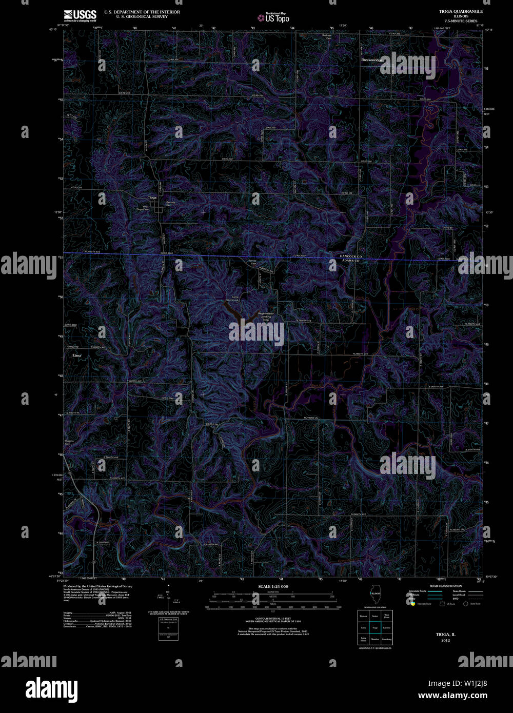 Map of tioga hi-res stock photography and images - Alamy