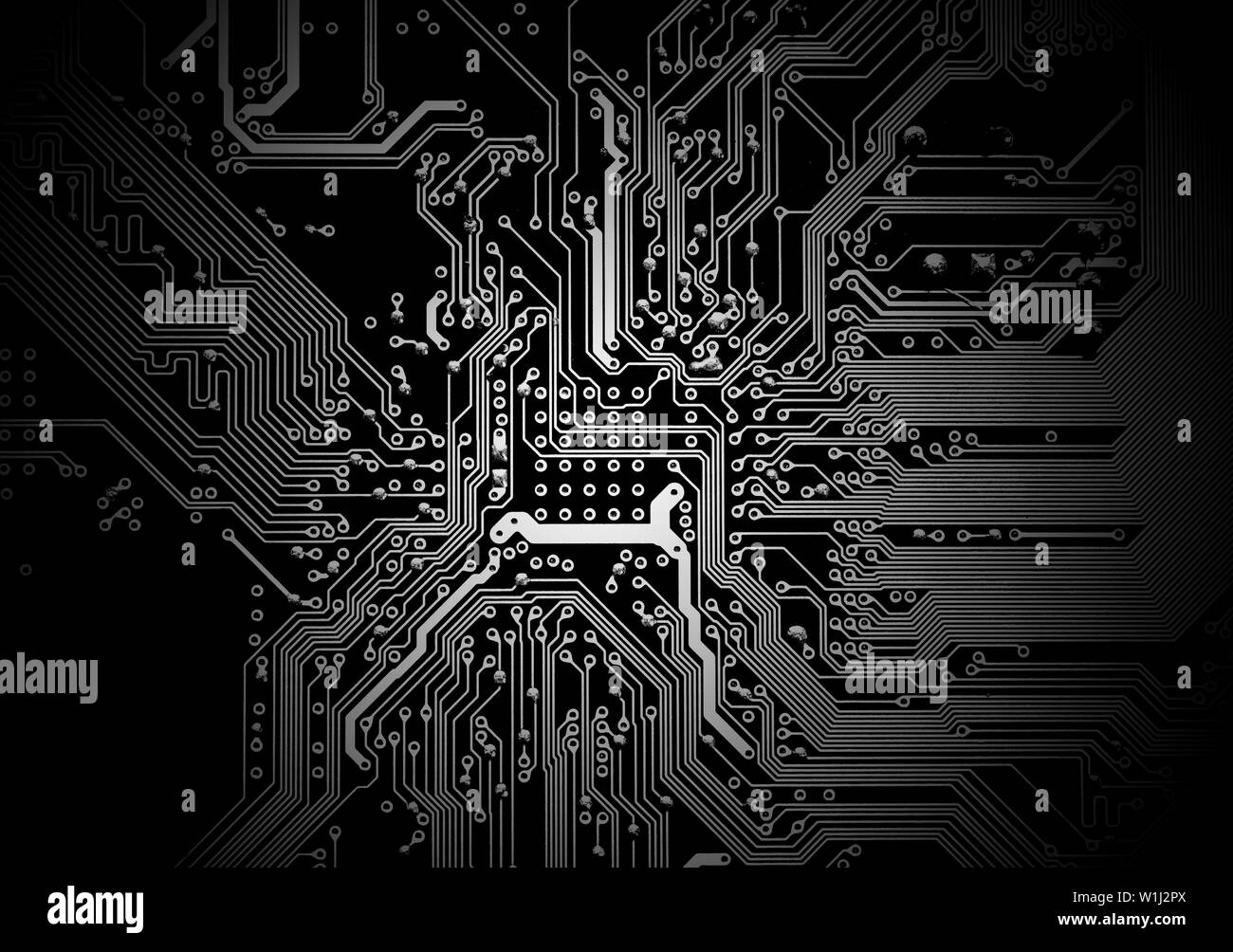 Electronic science integrated circuit Black and White Stock Photos ...