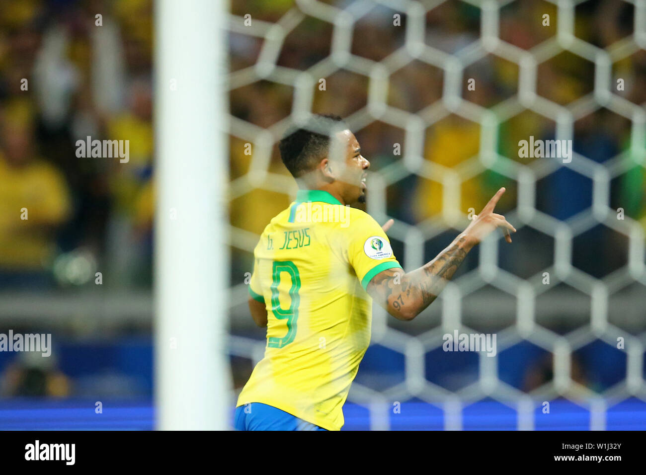 Gabriel jesus celebrates brazil hi-res stock photography and images - Alamy
