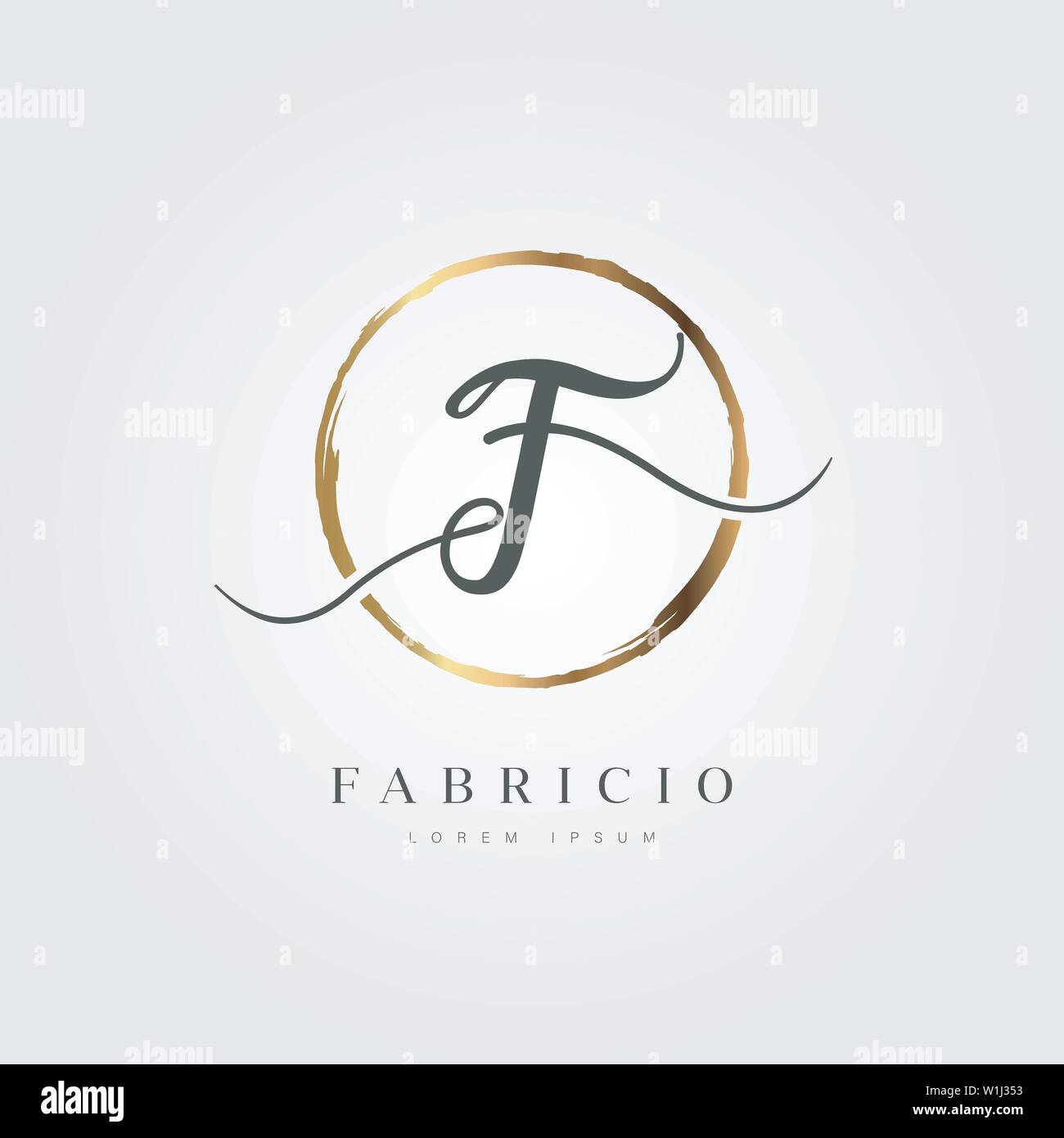 Handwriting letter f logo Stock Vector Images - Alamy