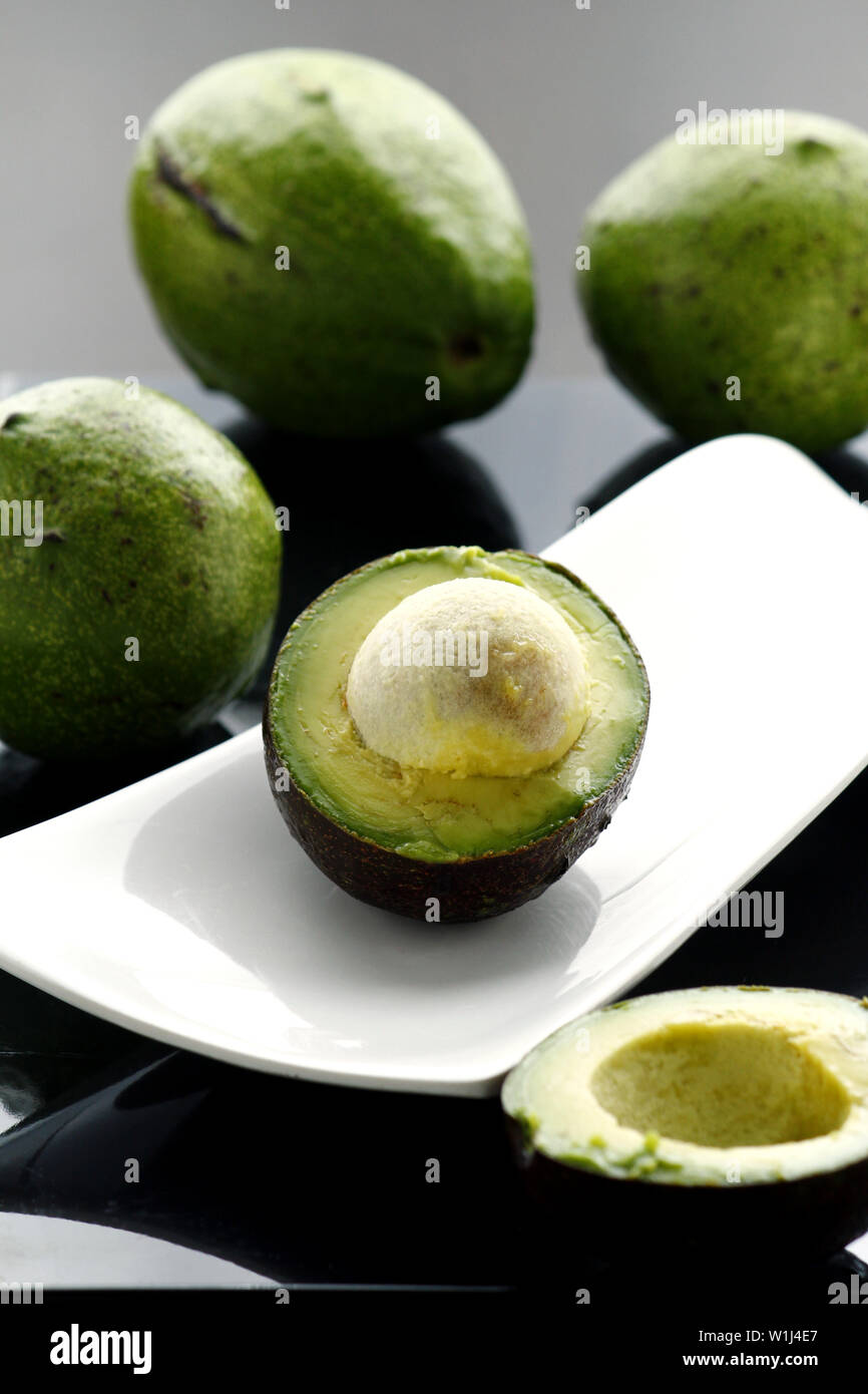 Photo of sliced fresh and ripe avocado Stock Photo - Alamy