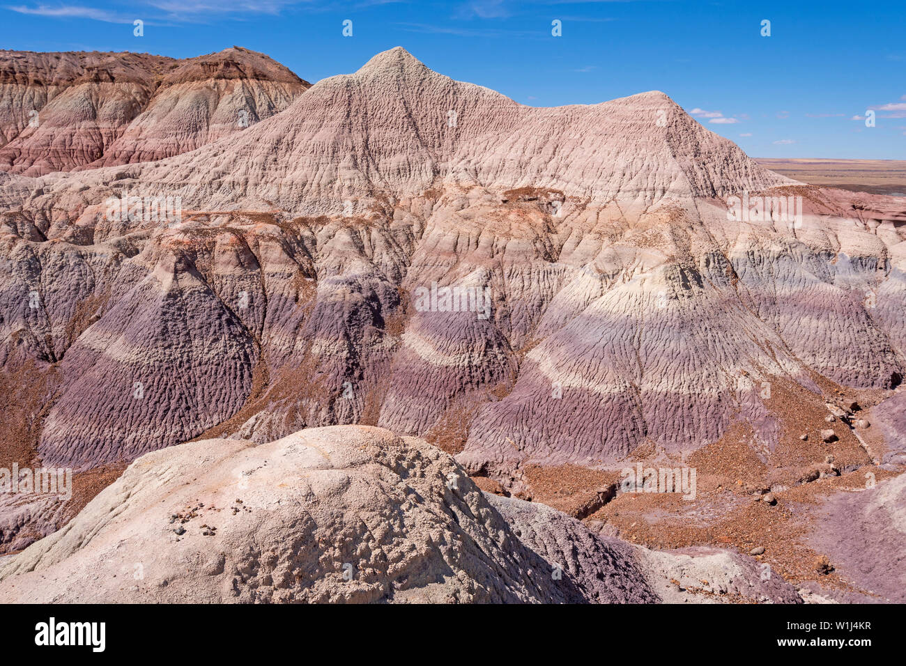 Colorful Eroded Hills in the Painted Desert in Petrified Forest ...