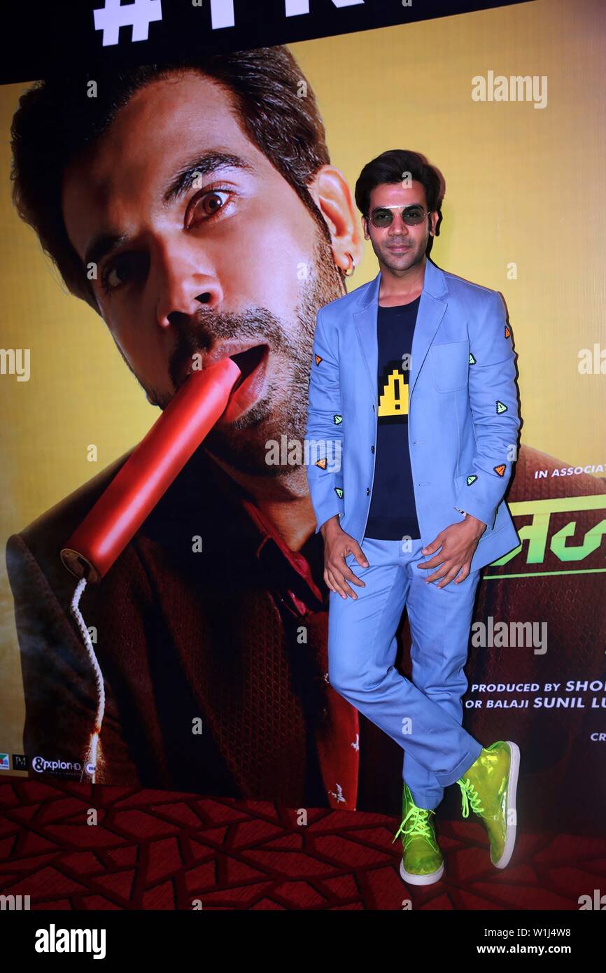 New Delhi, India. 02nd July, 2019. Bollywood actor Raj Kumar Rao during ...