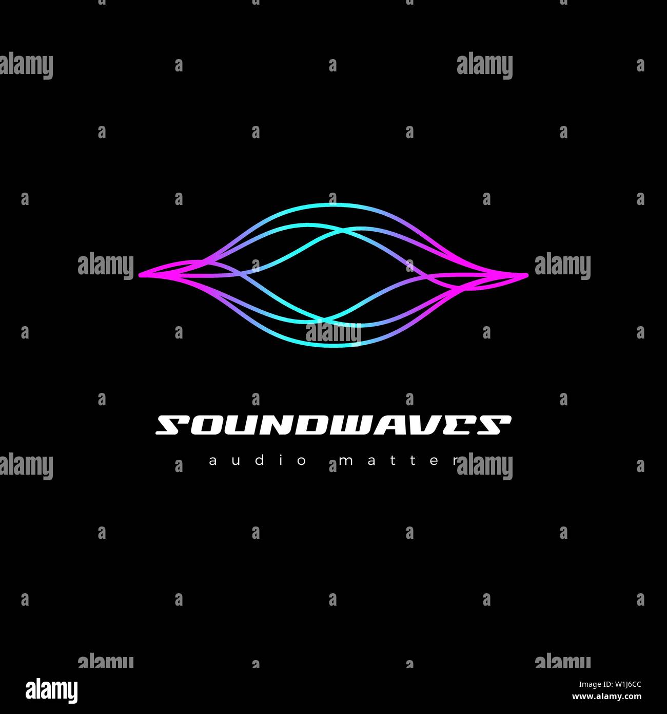 Colorful Sound Wave Logo Design Template Stock Vector Image & Art - Alamy