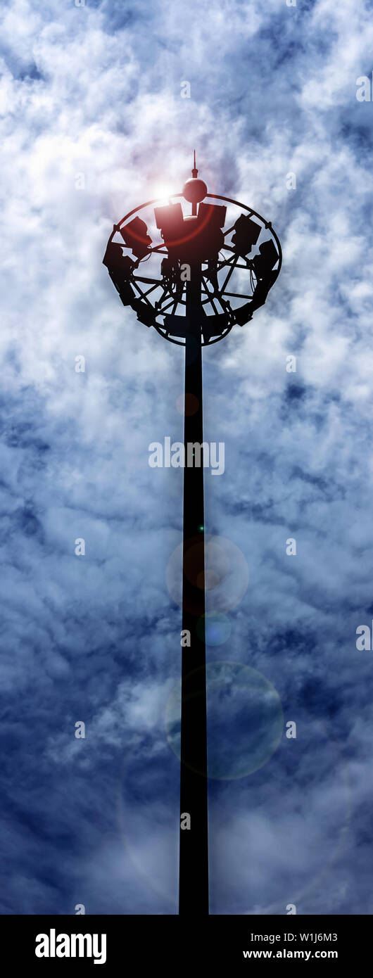 Light pole on Sunset Stock Photo - Alamy