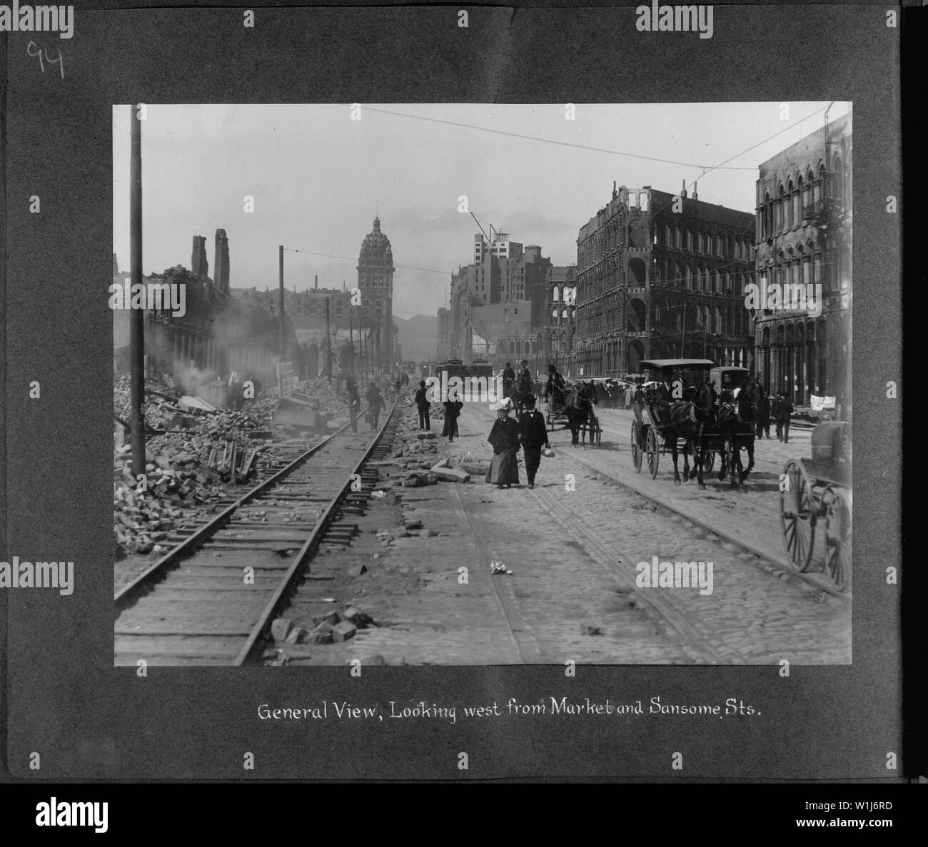 San francisco earthquake 1906 view Black and White Stock Photos ...