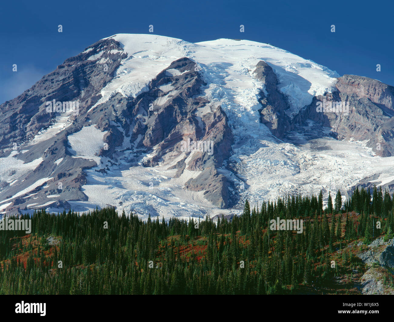 USA, Washington, Mt. Rainier National Park, South side of Mt. Rainier ...