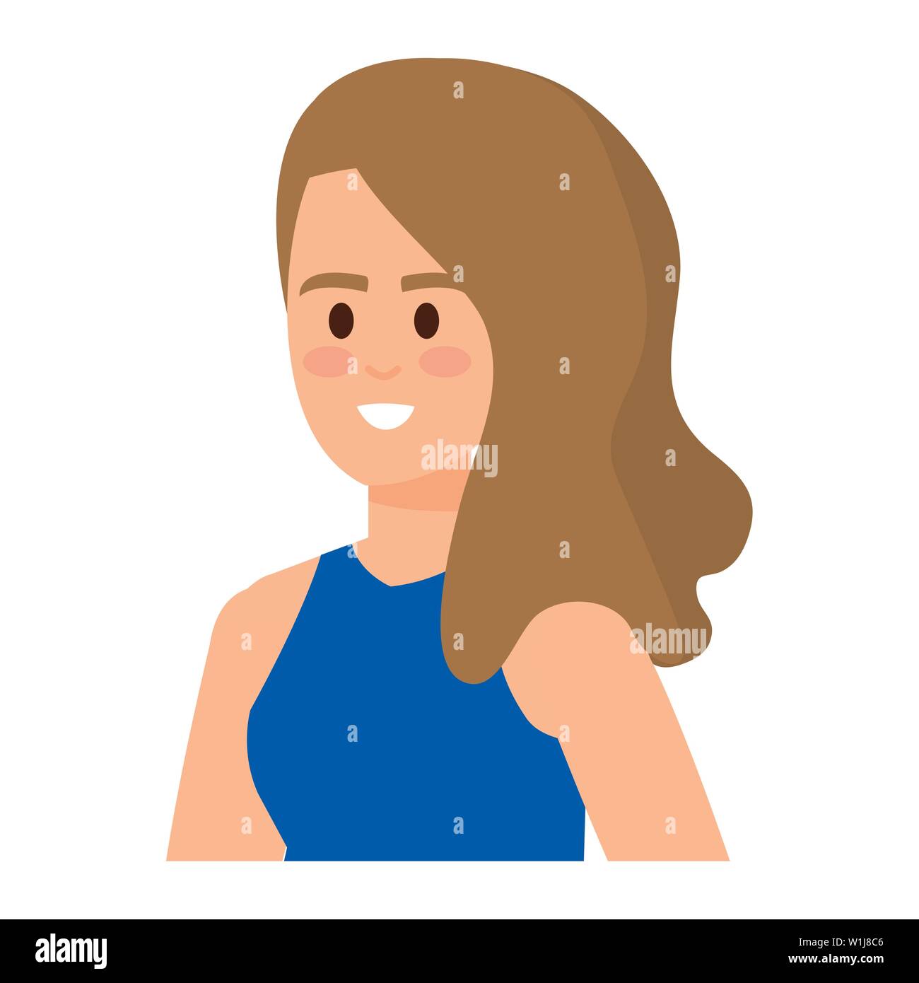 young woman female character icon Stock Vector Image & Art - Alamy