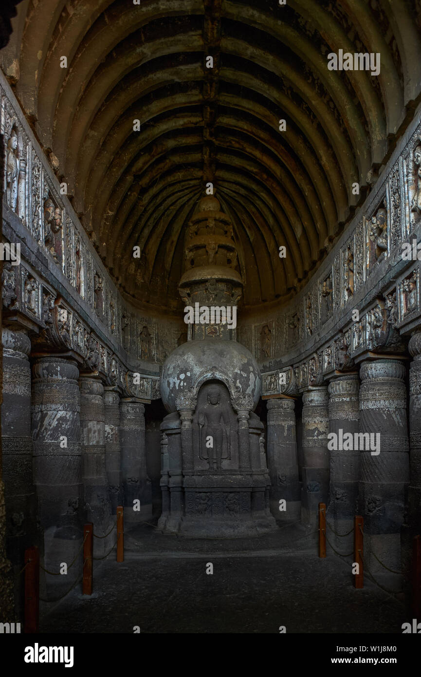 Ajanta cave 19 hi-res stock photography and images - Alamy