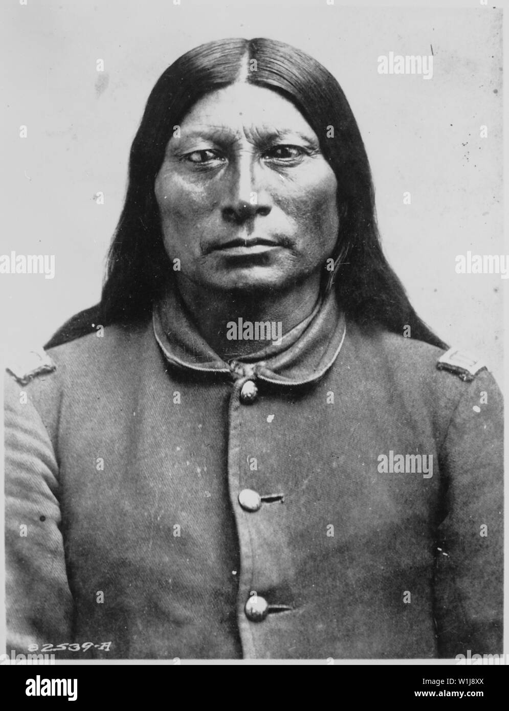 Sharp Nose (Ta-qua-wi), a Northern Arapaho chief; bust-length, full ...