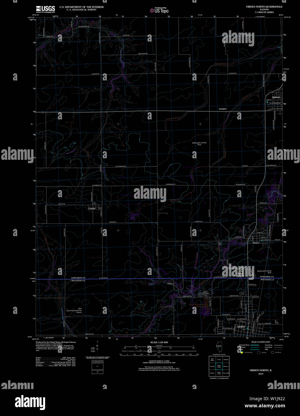 Map of virden hi-res stock photography and images - Alamy