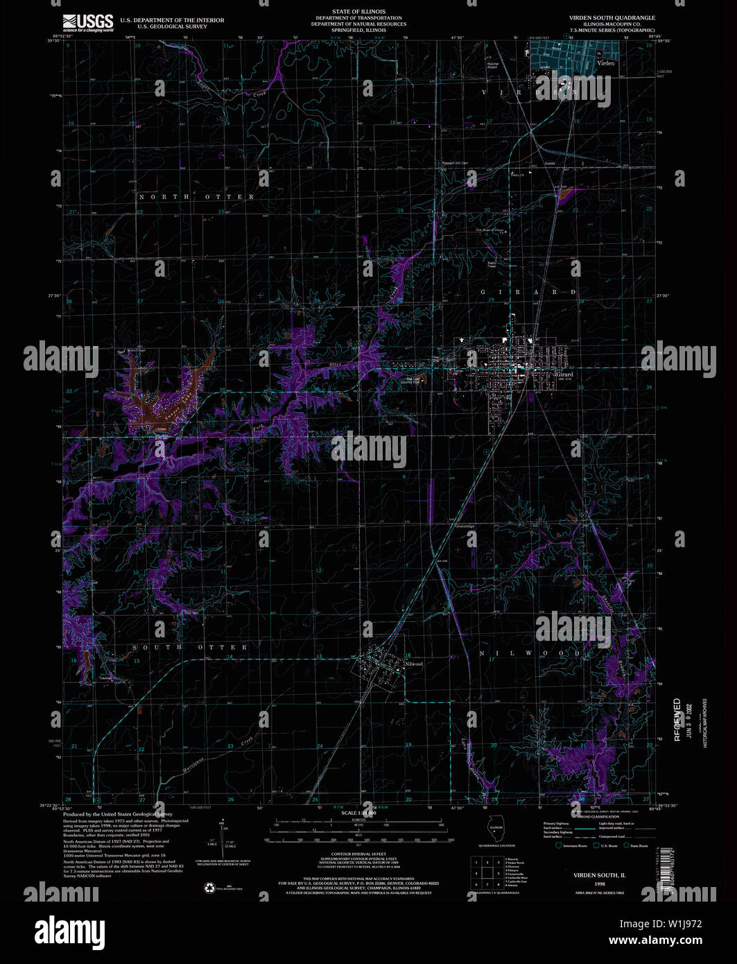 Map of virden hi-res stock photography and images - Alamy