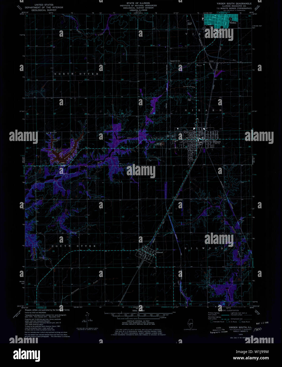 Map of virden hi-res stock photography and images - Alamy