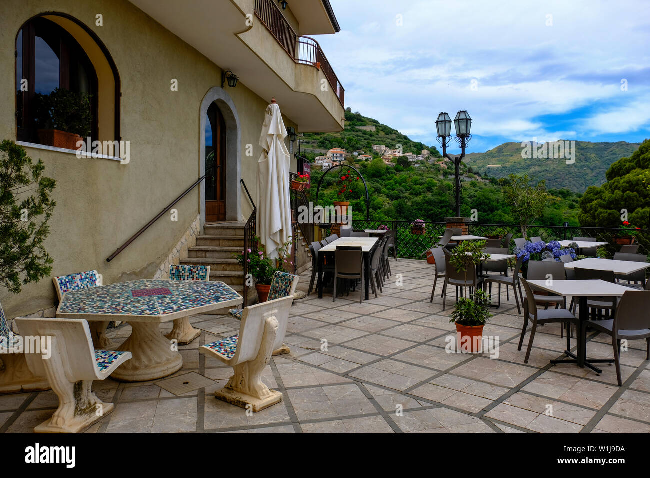 Cityscape of Monte Tauro, Taormina, Sicily, Italy Stock Photo - Alamy
