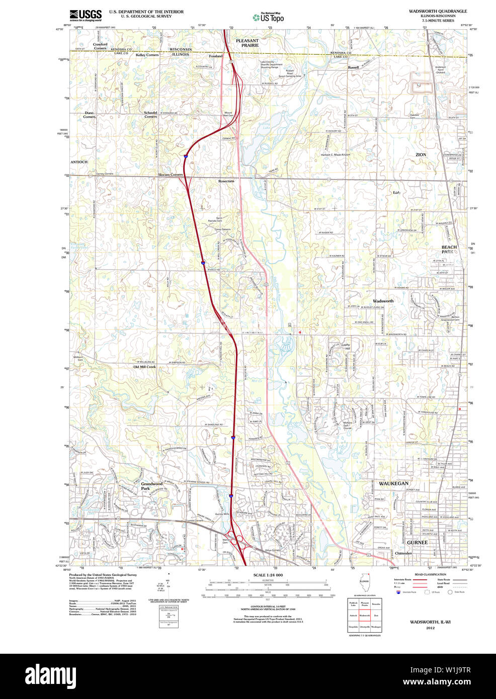 Map of wadsworth hi-res stock photography and images - Alamy