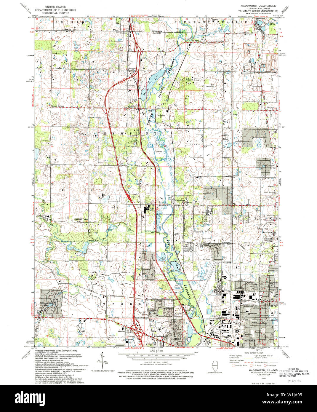 Map of wadsworth hi-res stock photography and images - Alamy