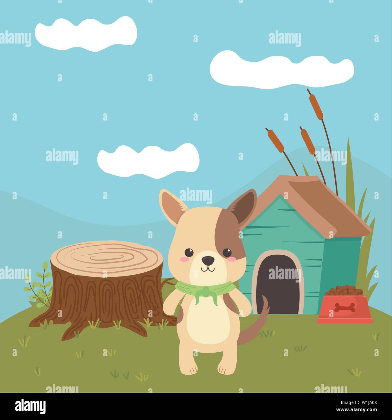 Dog cartoon design, Animal cute zoo life nature and fauna theme Vector ...