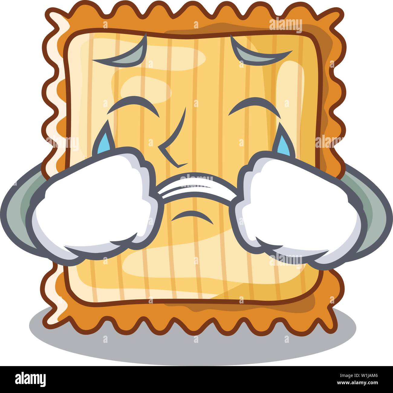 Crying lasagne is cooked in mascot oven Stock Vector Image & Art - Alamy
