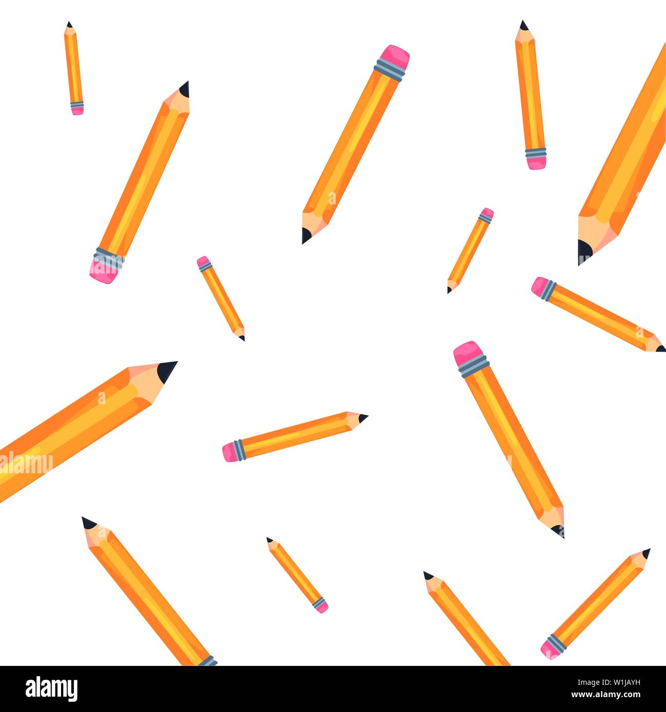 wooden pencils background back to school vector illustration Stock ...