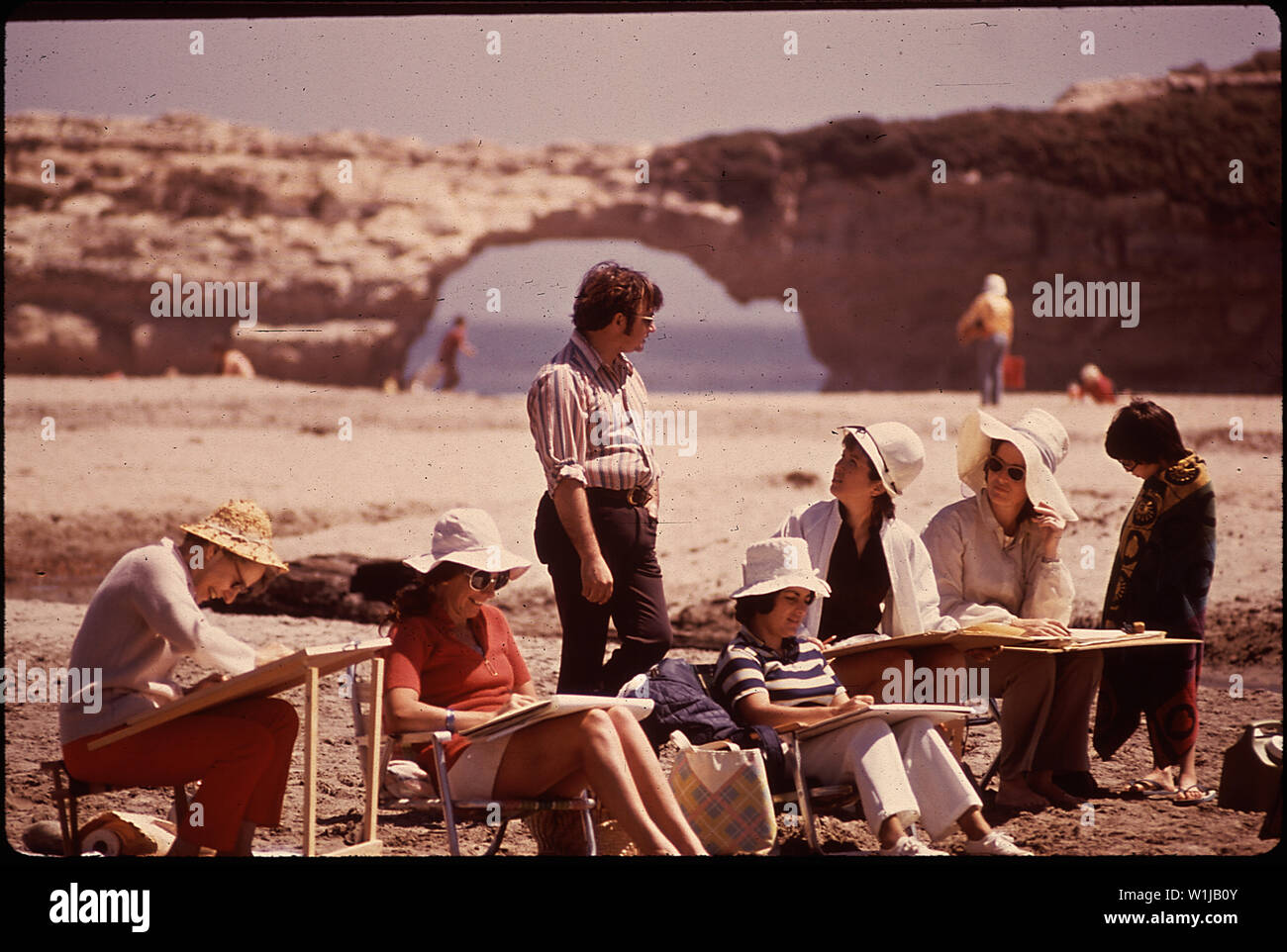 Southern California -- Natural Bridges Beach, Near Santa Cruz Stock ...