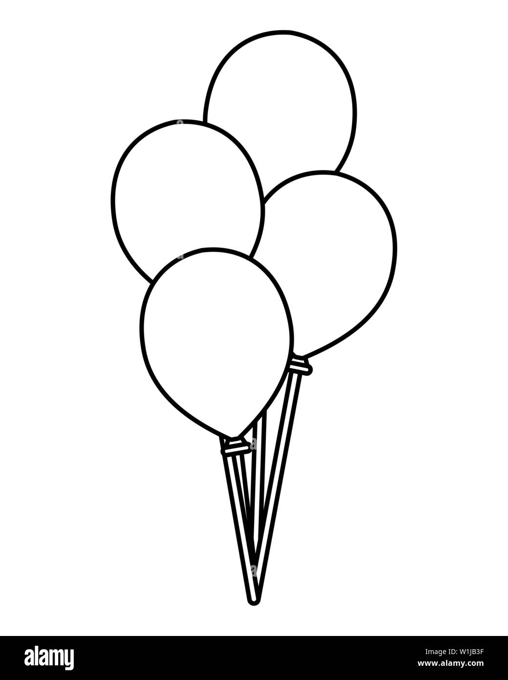 balloons helium floating decorative icons Stock Vector Image & Art - Alamy