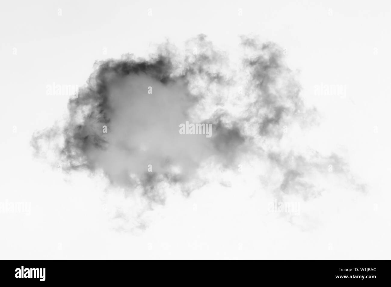 beautiful white cloud shape isolated on white background, nature and ...
