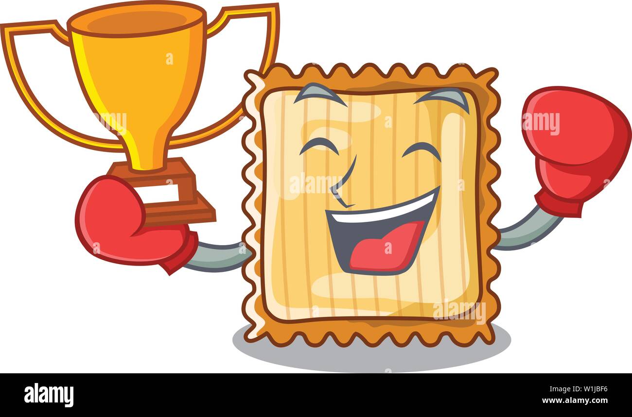 Boxing winner lasagna is served in cartoon plates Stock Vector Image ...